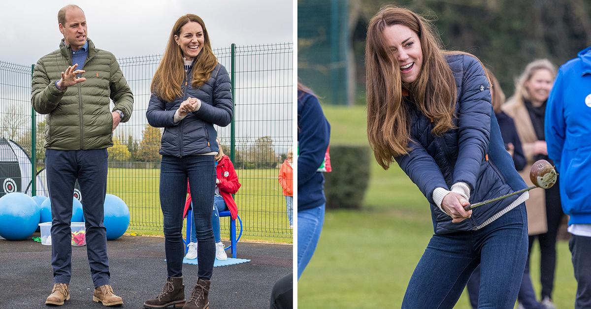 Kate Middleton And Prince William Hit Golf Balls At Belmont Community ...
