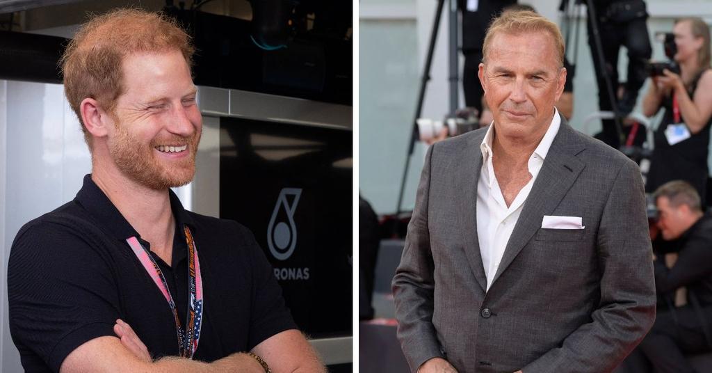 Prince Harry Joked With Kevin Costner At Event Without Meghan Markle ...